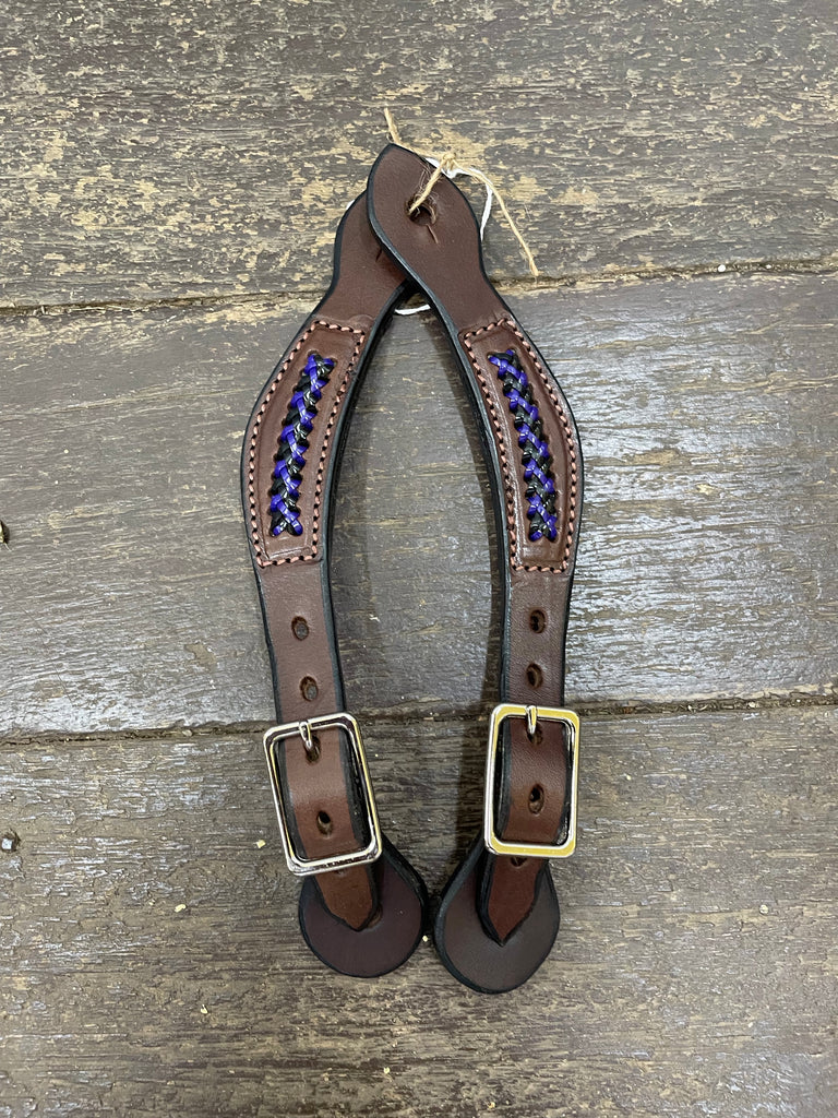 Diamond H Handmade Braided Spur Straps Black and Purple – Diamond H ...