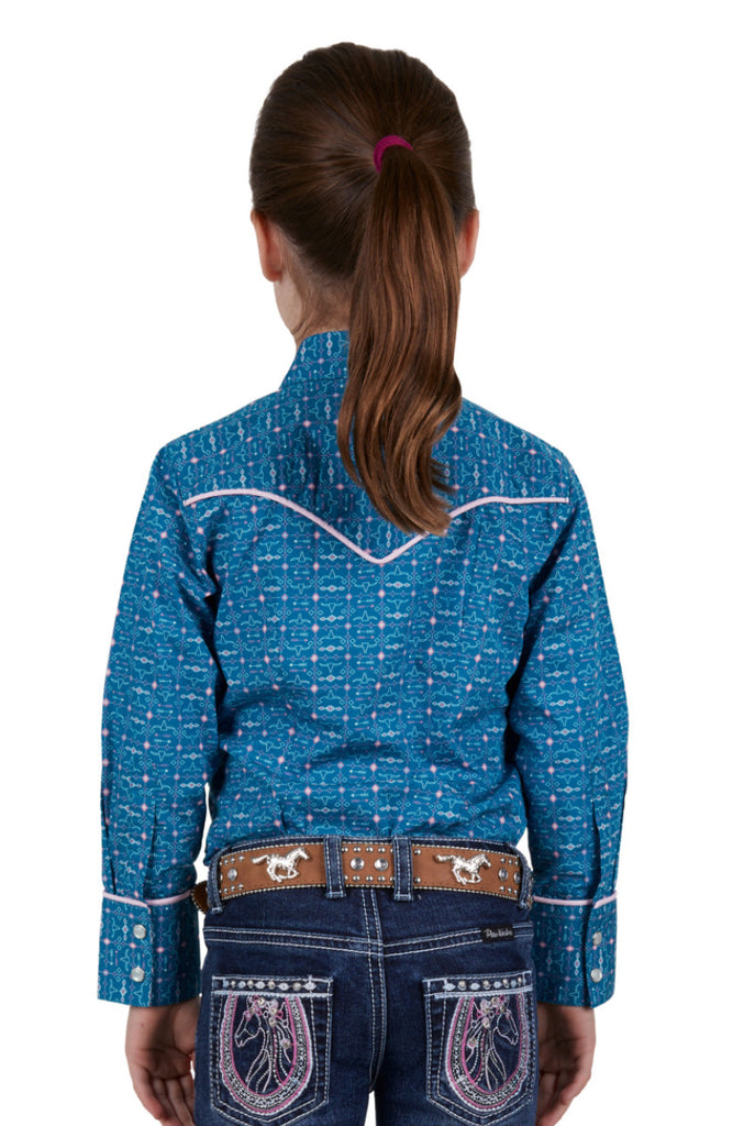 Girls Pure Western Tomeka Long Sleeve Shirt – Diamond H Saddlery ...