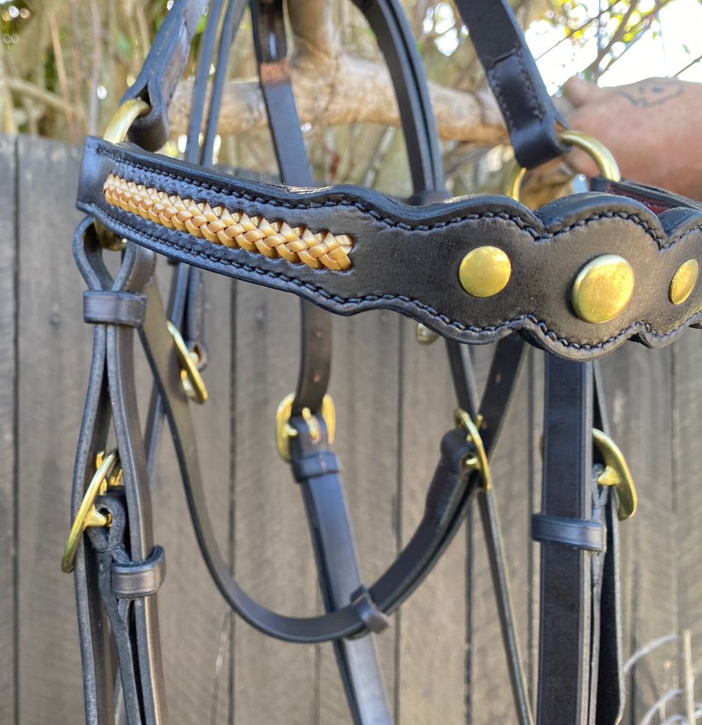 Diamond H Brass Studded Bridle – Diamond H Saddlery & Country Clothing